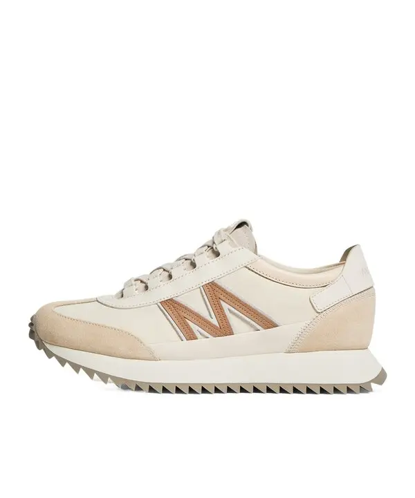 Moncler Pacey2 Suede Nubuck Trainers - Light Beige