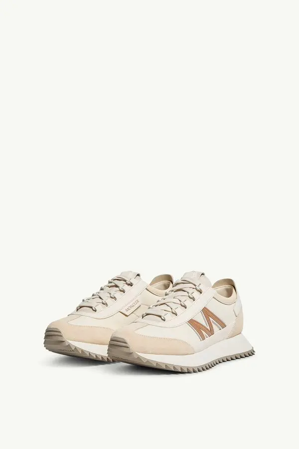 Moncler Pacey2 Suede Nubuck Trainers - Light Beige