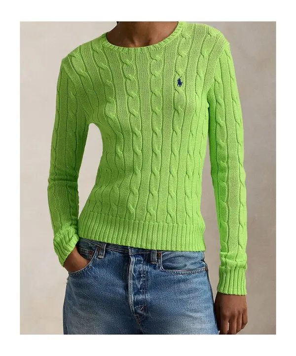Polo Ralph Lauren Cable Knit Logo Detail Sweater - Brightleaf