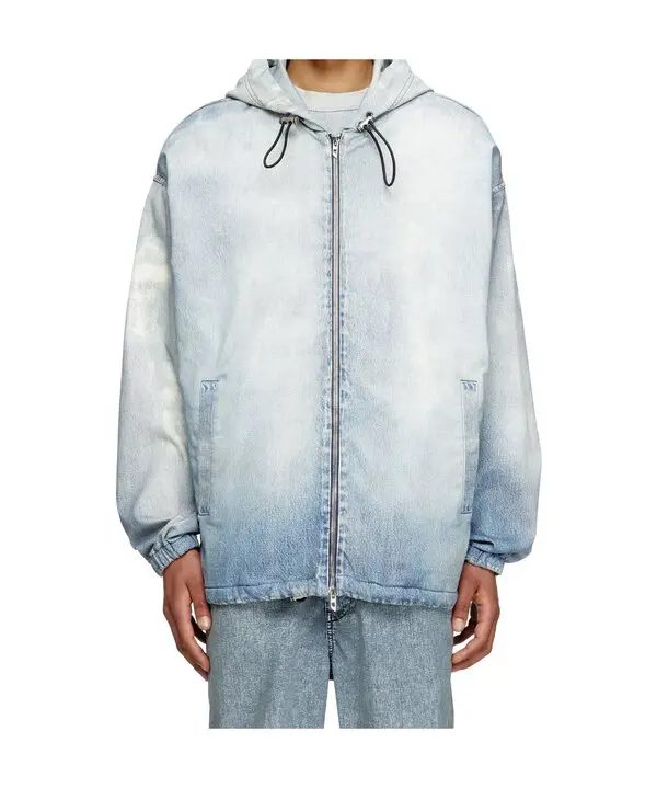 DIESEL® D-wynny Jogg Hooded Jacket - Light Blue