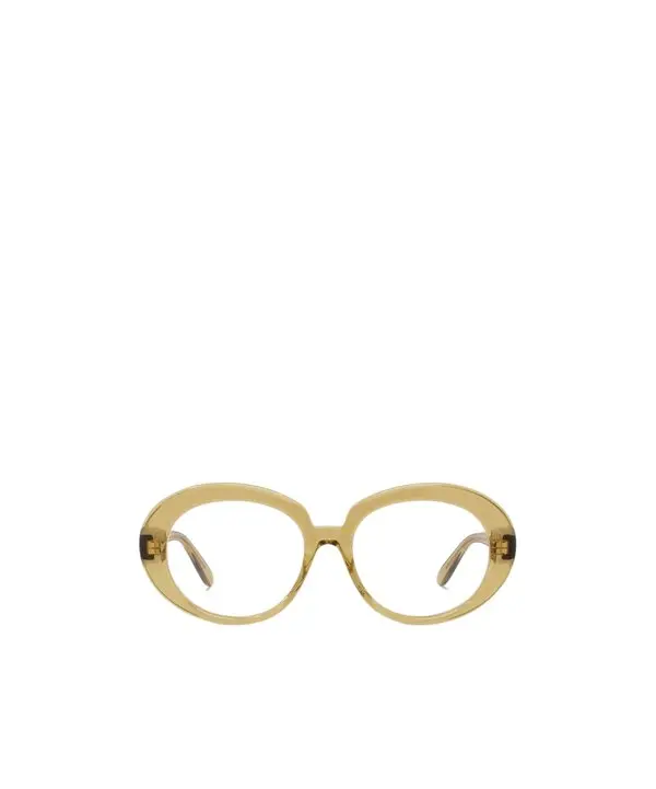 Loewe Curvy Round Frame Glasses - Green