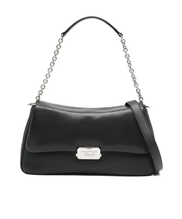 Emporio Armani Chain Strap Shoulder Bag - Black