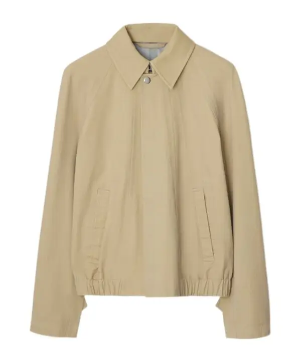 Burberry Cotton Jacket With Snap And Zipper Closure