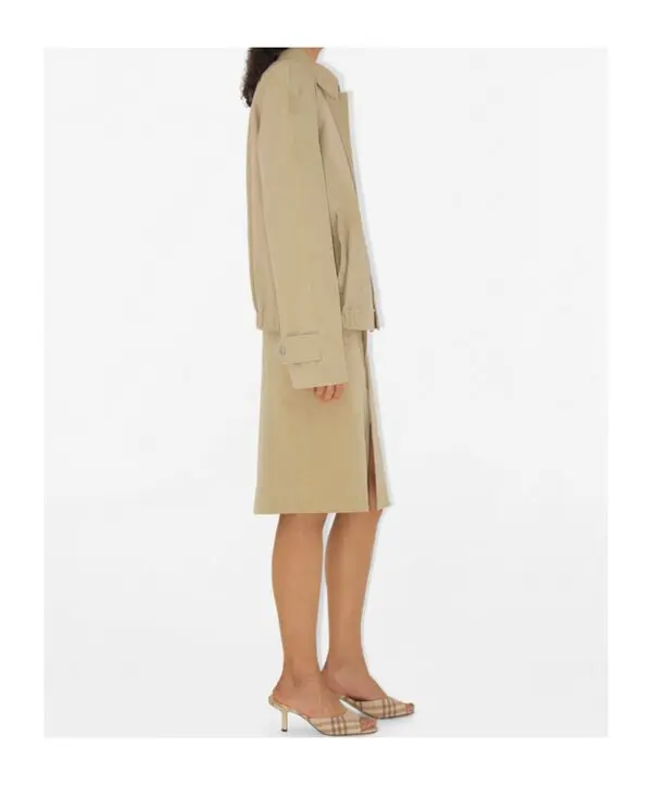 Burberry Cotton Jacket With Snap And Zipper Closure