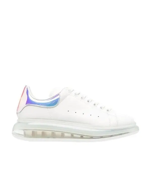Alexander McQueen Oversized Leather Sneakers With Ankle Zipper Detail