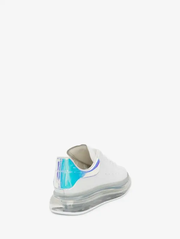 Alexander McQueen Oversized Leather Sneakers With Ankle Zipper Detail