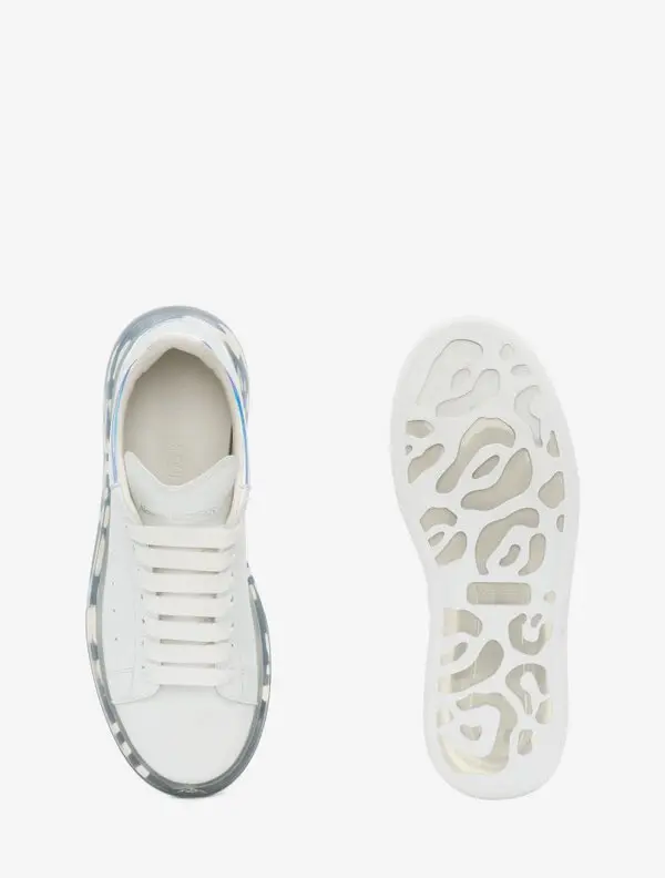 Alexander McQueen Oversized Leather Sneakers With Ankle Zipper Detail