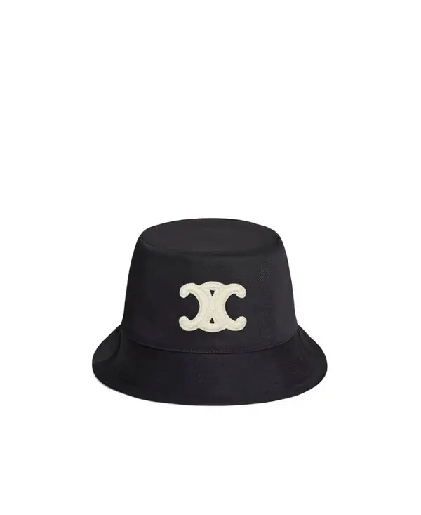 Celine Triomphe Bucket Hat In Cotton Gabardine