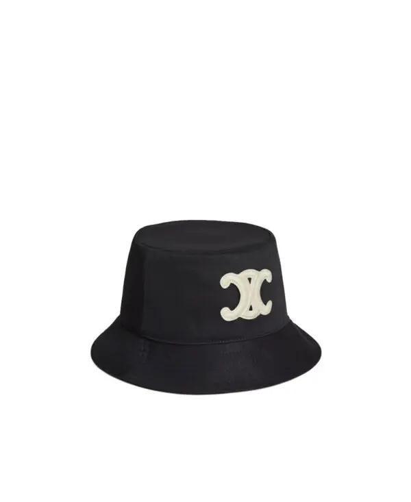 Celine Triomphe Bucket Hat In Cotton Gabardine