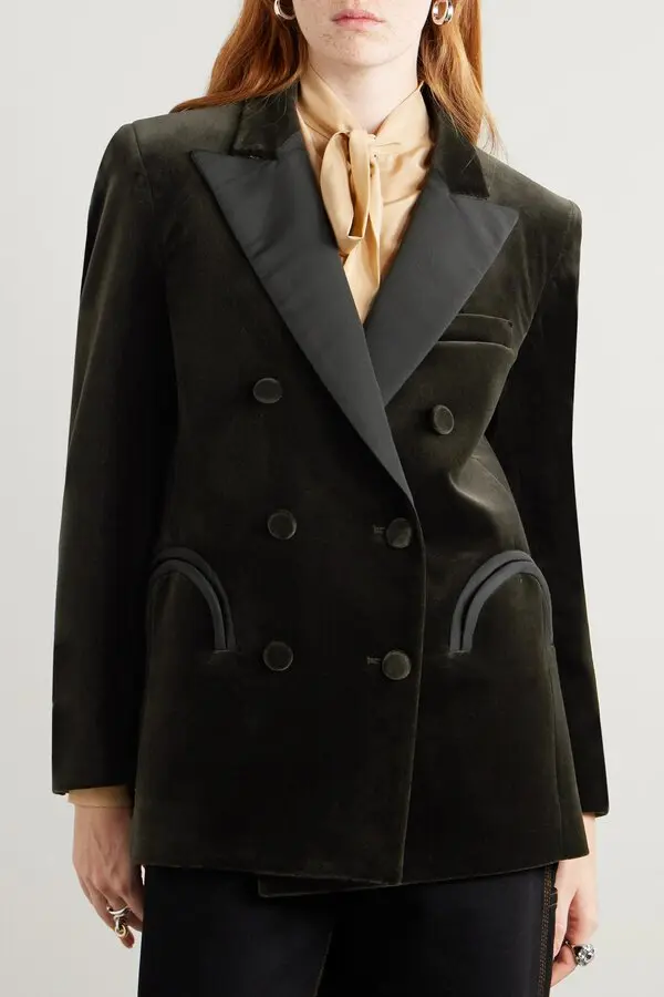 BLAZÉ MILANO Double-breasted Long Sleeve Jacket - Black