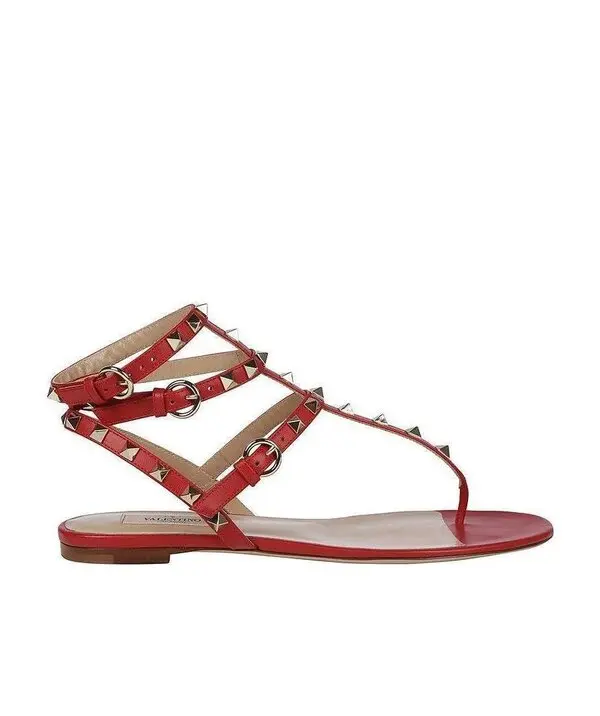 Valentino Garavani Rockstud Sandals - Red