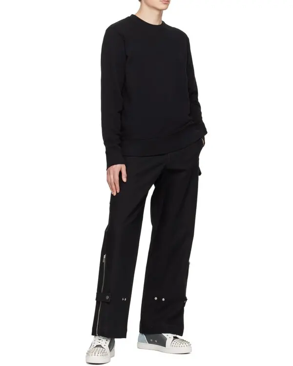GOLDEN GOOSE Crewneck Sweatshirt With Star Motif - Black