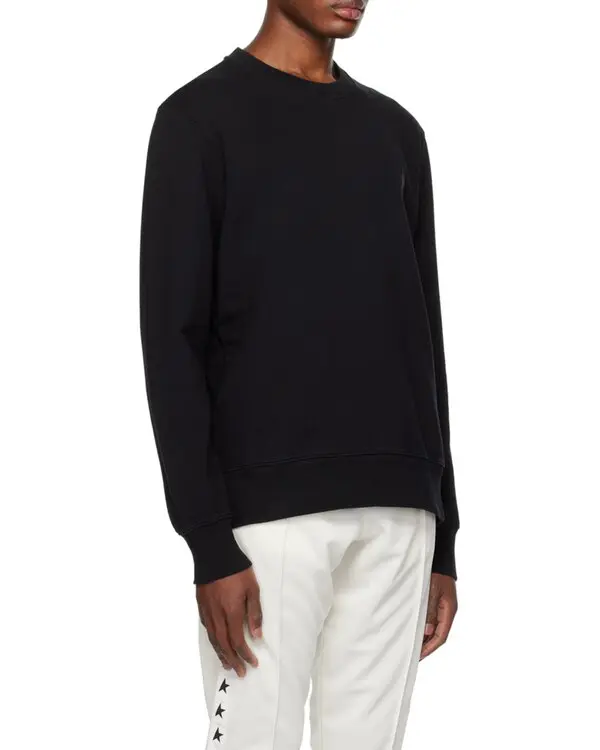 GOLDEN GOOSE Crewneck Sweatshirt With Star Motif - Black