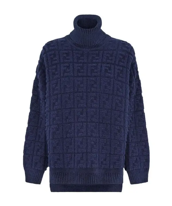 Fendi Knitted Ff Motif Patterned Sweater