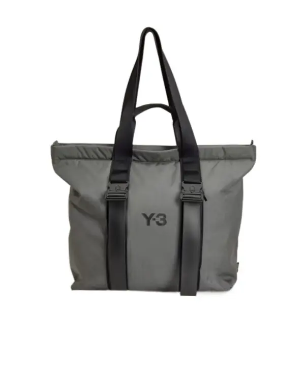 Y3 Logo-detail Tote Bag - Granite