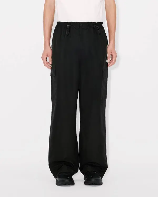 Kenzo Wide-leg Cargo Pants With Drawcord Waist
