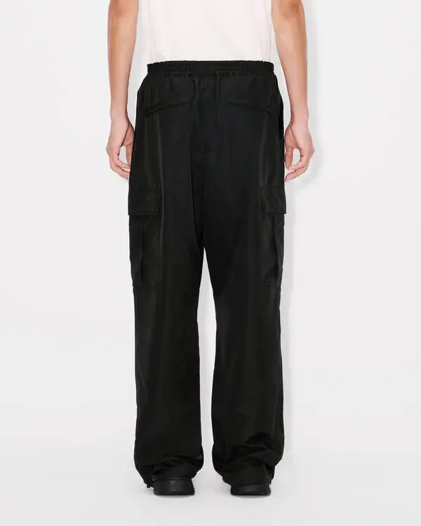 Kenzo Wide-leg Cargo Pants With Drawcord Waist