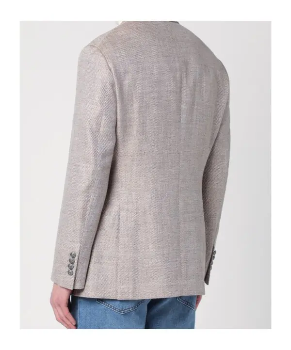 Brunello Cucinelli Double-breasted Long Sleeved Blazer - Beige