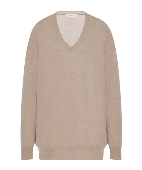 THE ROW Jairo V-neck Jumper - Greige