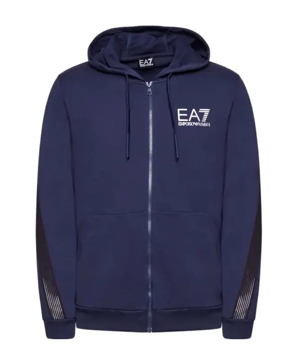 EA7 Zip-up Hoodie With Logo Detail