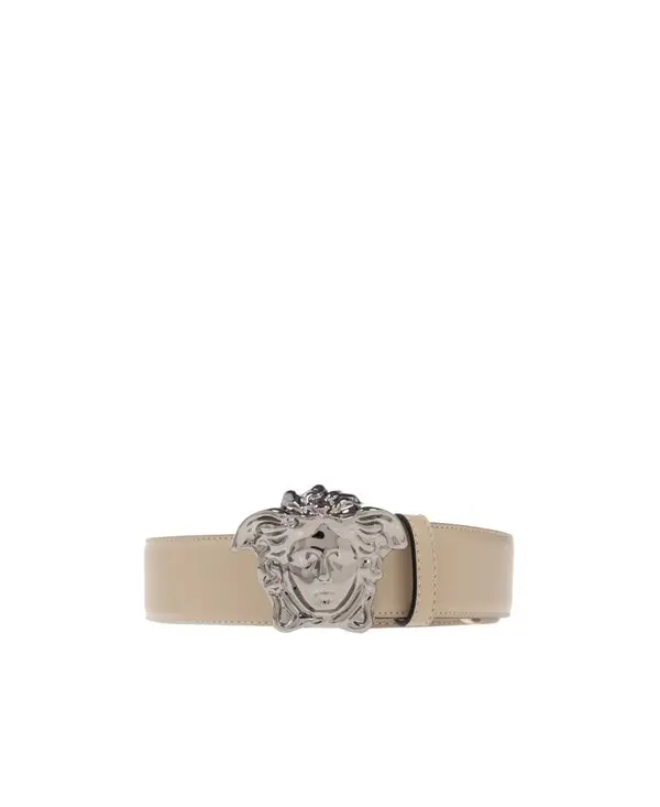 Versace Medusa Head Buckle Belt - Nude