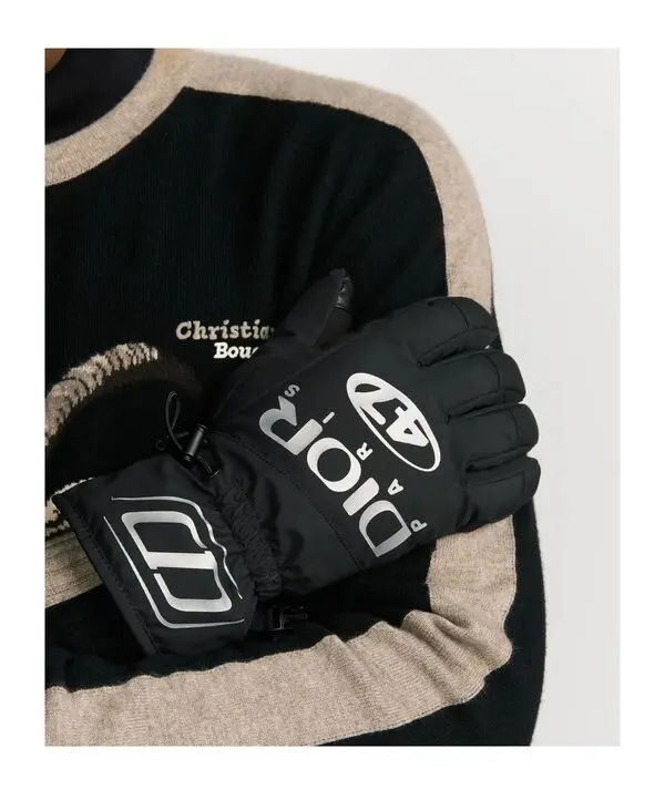 Dior Gloves With Cd And '47 Detail - Black