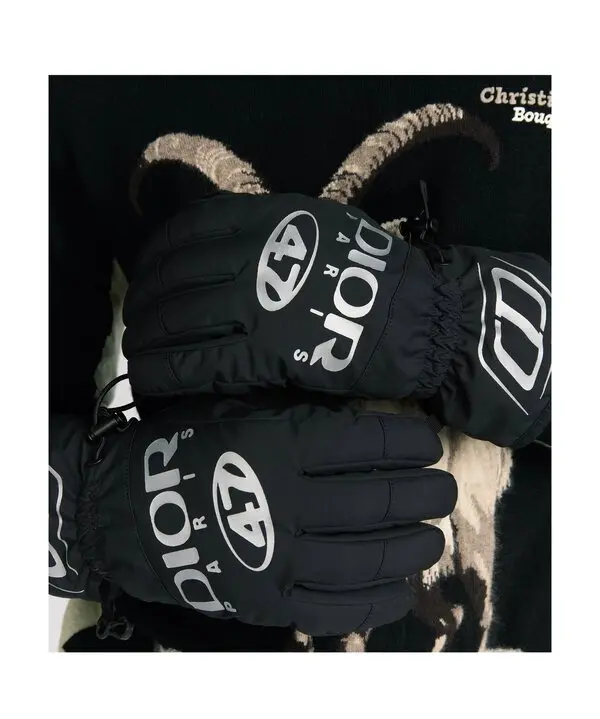Dior Gloves With Cd And '47 Detail - Black