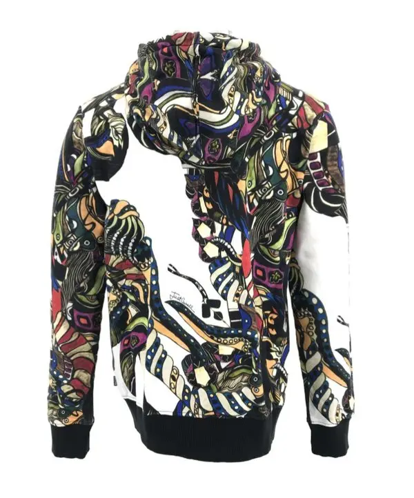 Just Cavalli Long Sleeve Zip Up Hooded Jacket