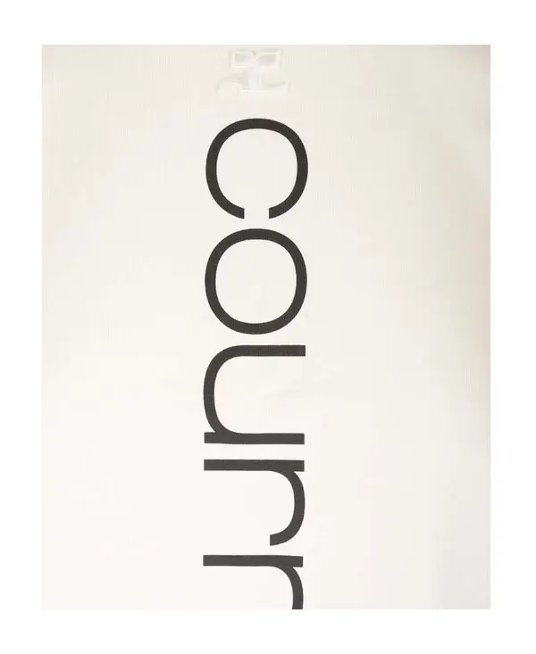 COURREGES Courrèges Logo Print Crewneck T-shirt
