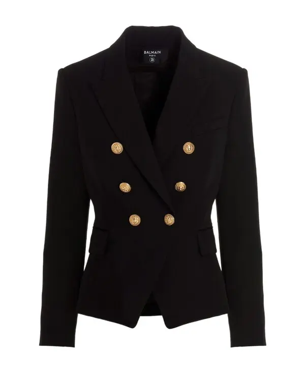 Balmain Button Embellished Tailored Blazer - Black