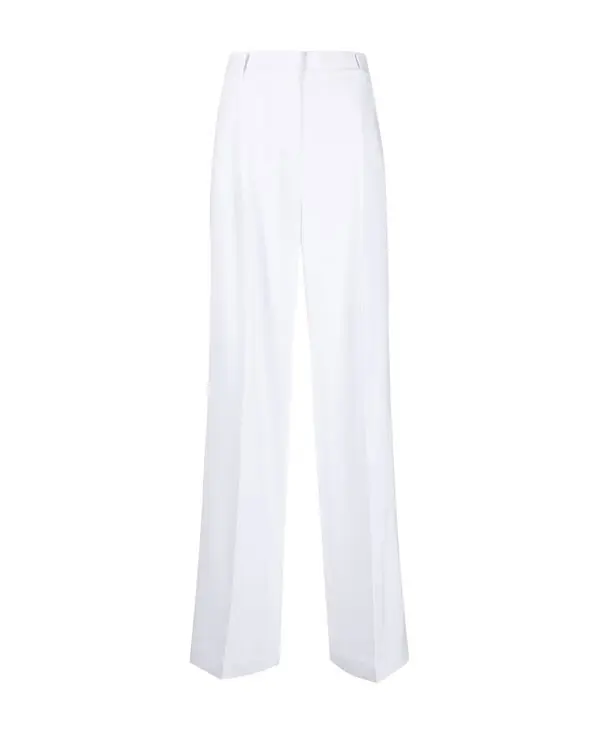 Michael Kors Crepe Wide-leg Pants With Belt Ring - No