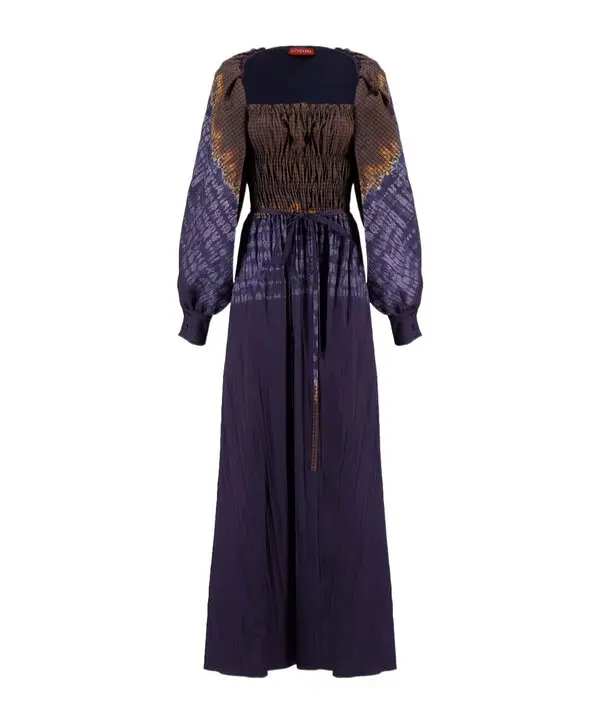 Altuzarra Pleated Dress With Detachable Bubble Sleeves