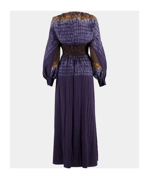 Altuzarra Pleated Dress With Detachable Bubble Sleeves