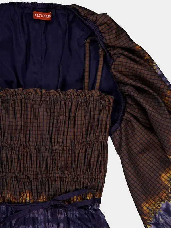 Altuzarra Pleated Dress With Detachable Bubble Sleeves