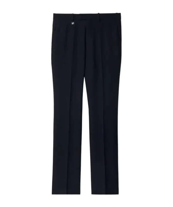 Burberry Tailored Straight-leg Trousers With Equestrian Knight Logo Detail