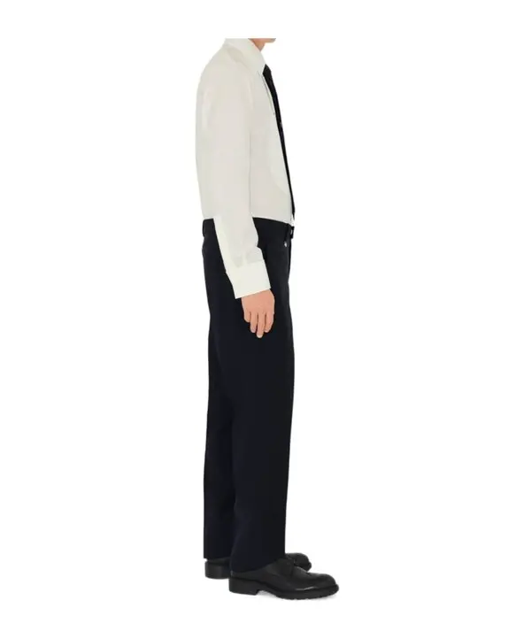 Burberry Tailored Straight-leg Trousers With Equestrian Knight Logo Detail