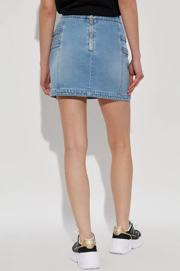 Versace Buckle Detail Mini Skirt