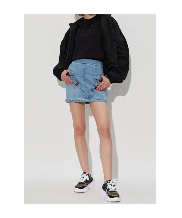 Versace Buckle Detail Mini Skirt