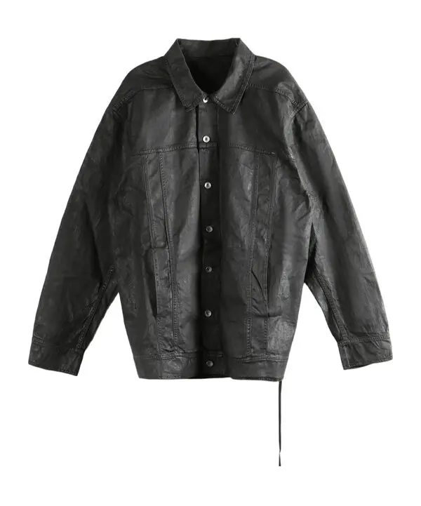 Rick Owens Jumbo Worker Buttoned Jacket - Black
