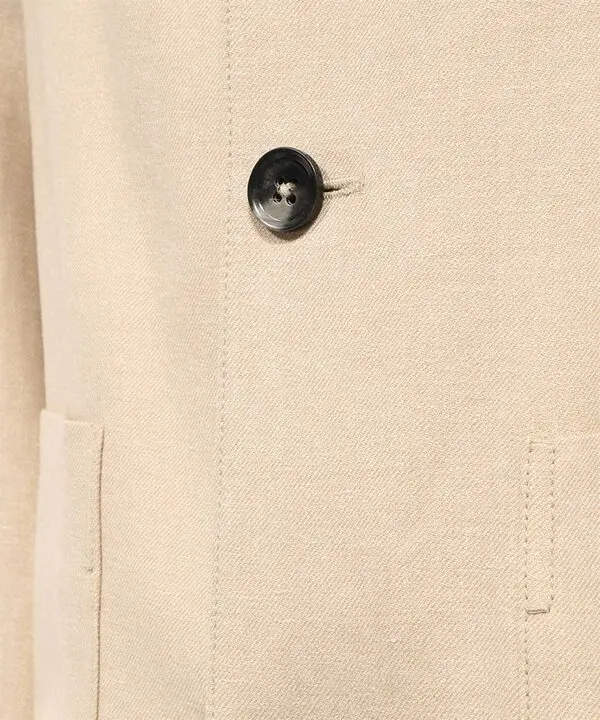 Zegna Long Sleeve Casual Jacket - Nude