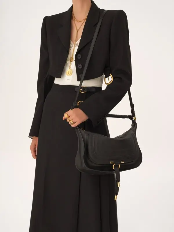 Chloé Marcie Shoulder Bag - Black