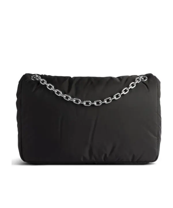 Balenciaga Monaco Chain Medium Shoulder Bag - Black