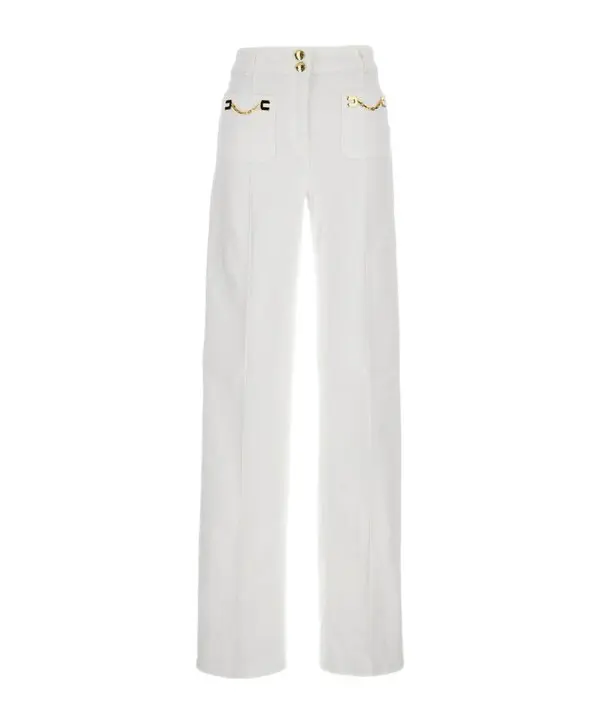 Elisabetta Franchi Chain Detailed Wide-leg Jeans - No