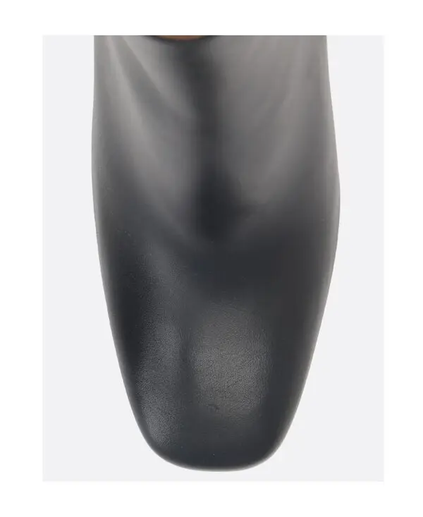 Bottega Veneta Square Toe Ankle Boots With Knot Detail Heel - Black