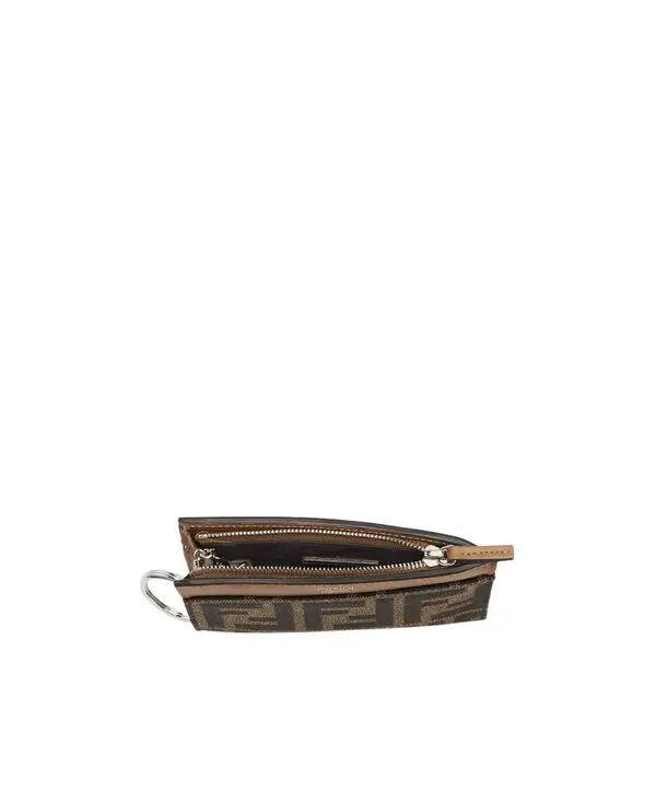 Fendi Brown Fabric Key Case