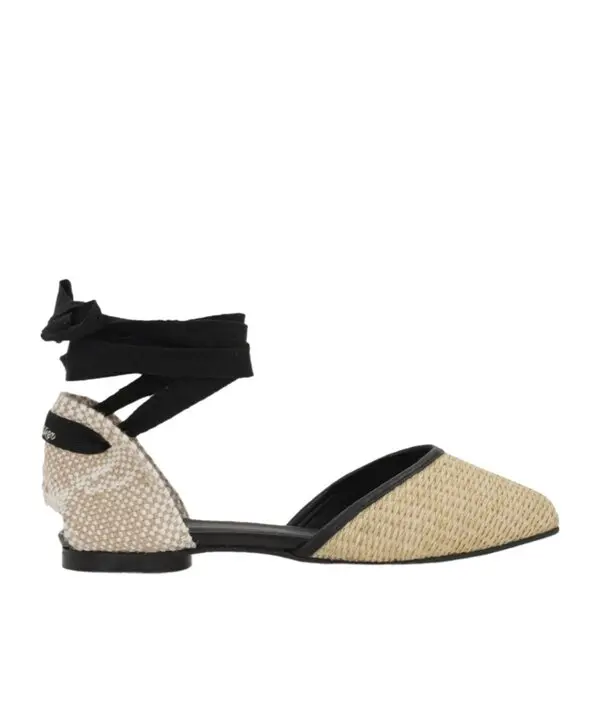 CastaÑer Flat Espadrilles With Ankle Straps - Beige
