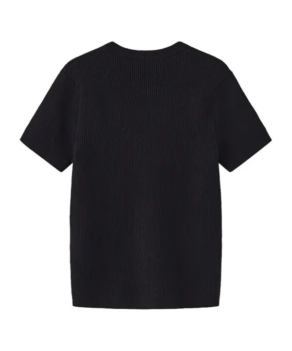 Marissa Chiara Short-sleeved Knit T-shirt - Black
