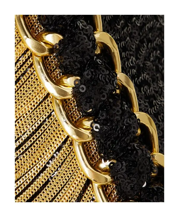 Balmain Logo Embellished Sequined Dress