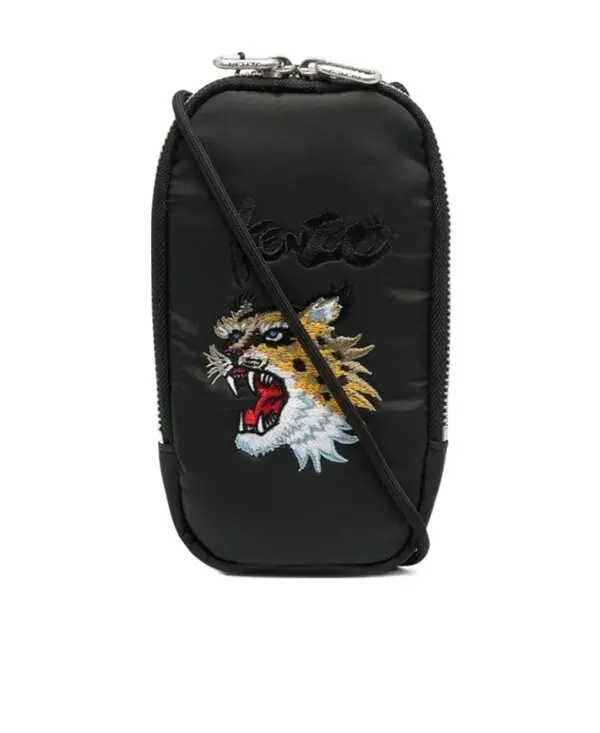 Kenzo X Kansai Yamamoto Embroidered Phone Pouch - Black