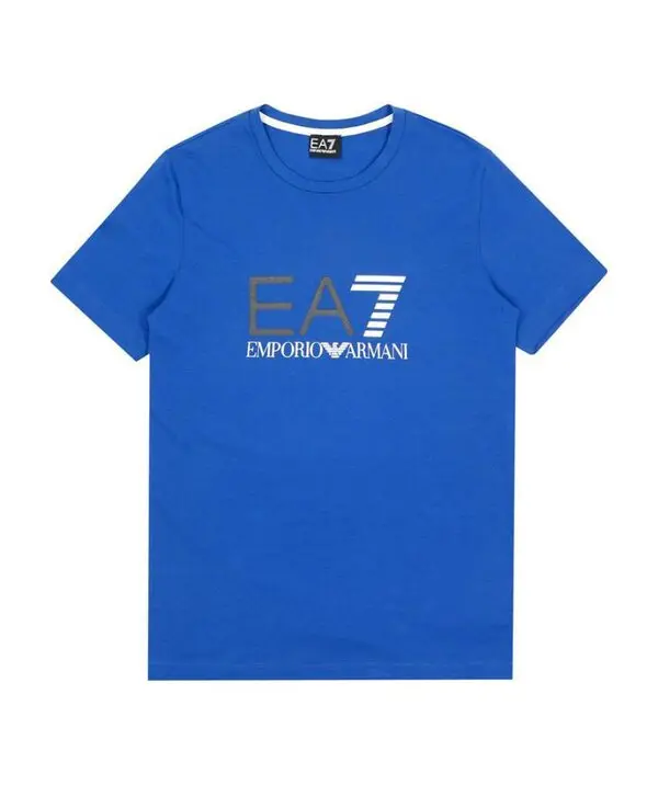 EA7 Round-necked Logo T-shirt - Blue